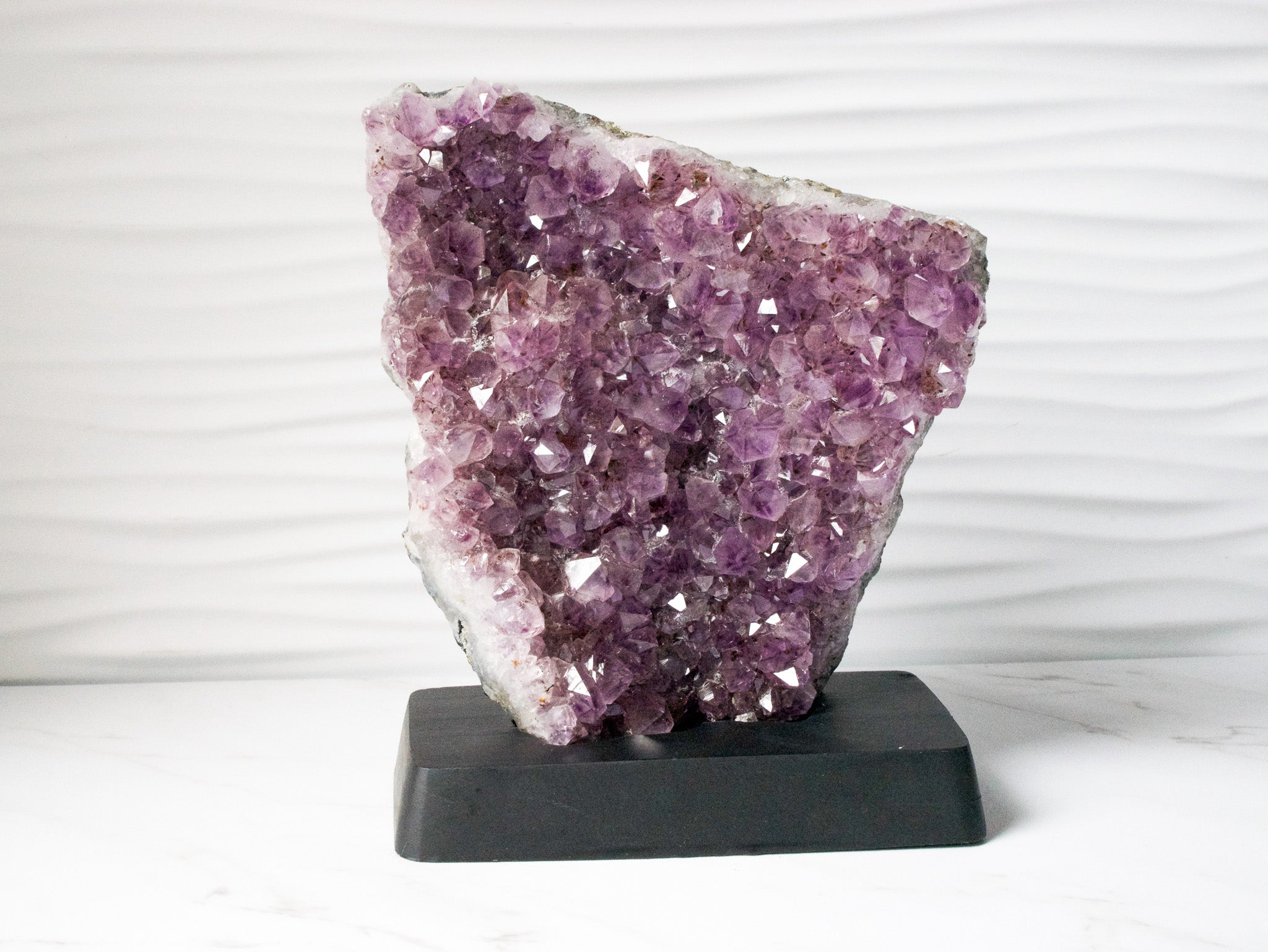 Amethyst Freeform on Custom Wood Stand – Soulcial Connection